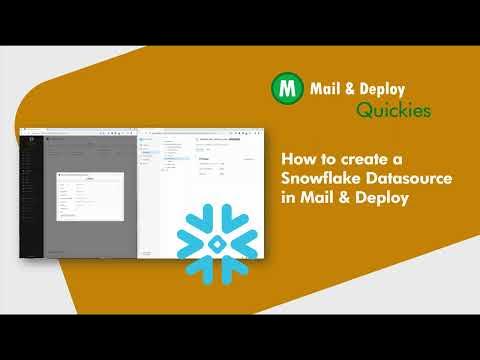 Mail & Deploy Quickies I How to create a Snowflake Datasource in Mail & Deploy - YouTube