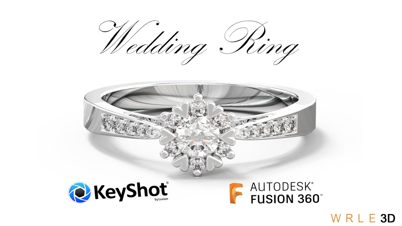 3D jewelry design /Wedding Ring - In Fusion 360+Keyshot - YouTube