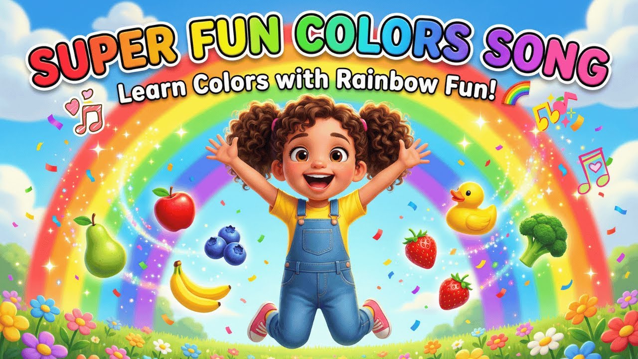 Super Fun Colors Song|The Color Garden Rhyme 🌈| Educational Song for ...
