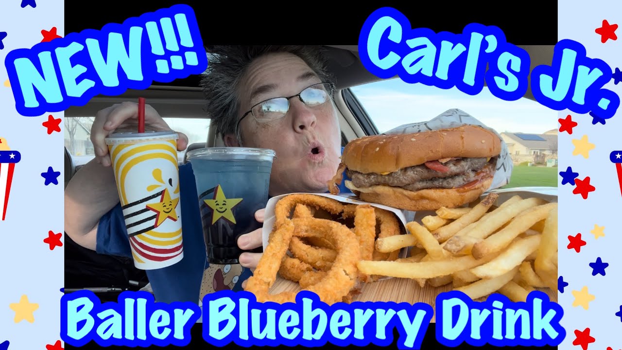 NEW BALLER BLUEBERRY DRINK MUKBANG CARL’S JR #food #foodie #newyear2025 ...