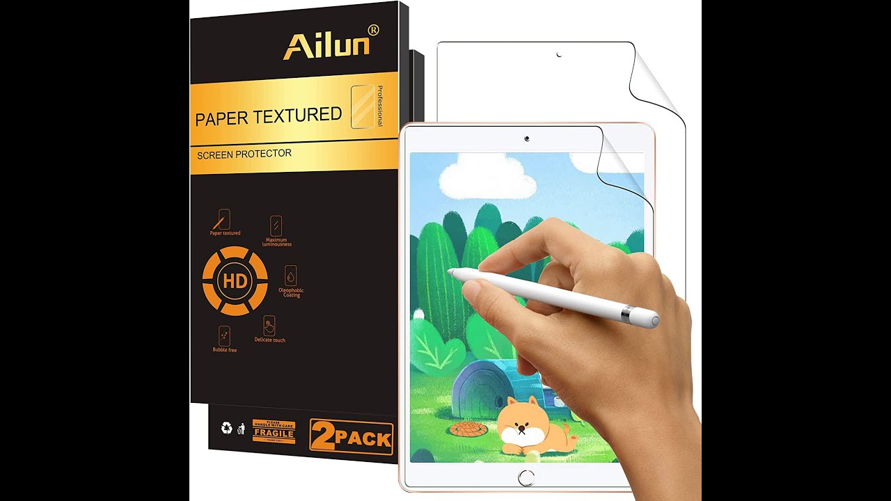 [Ailun] How to Install Paper Textured Screen Protector on iPad 8/iPad 7 ...