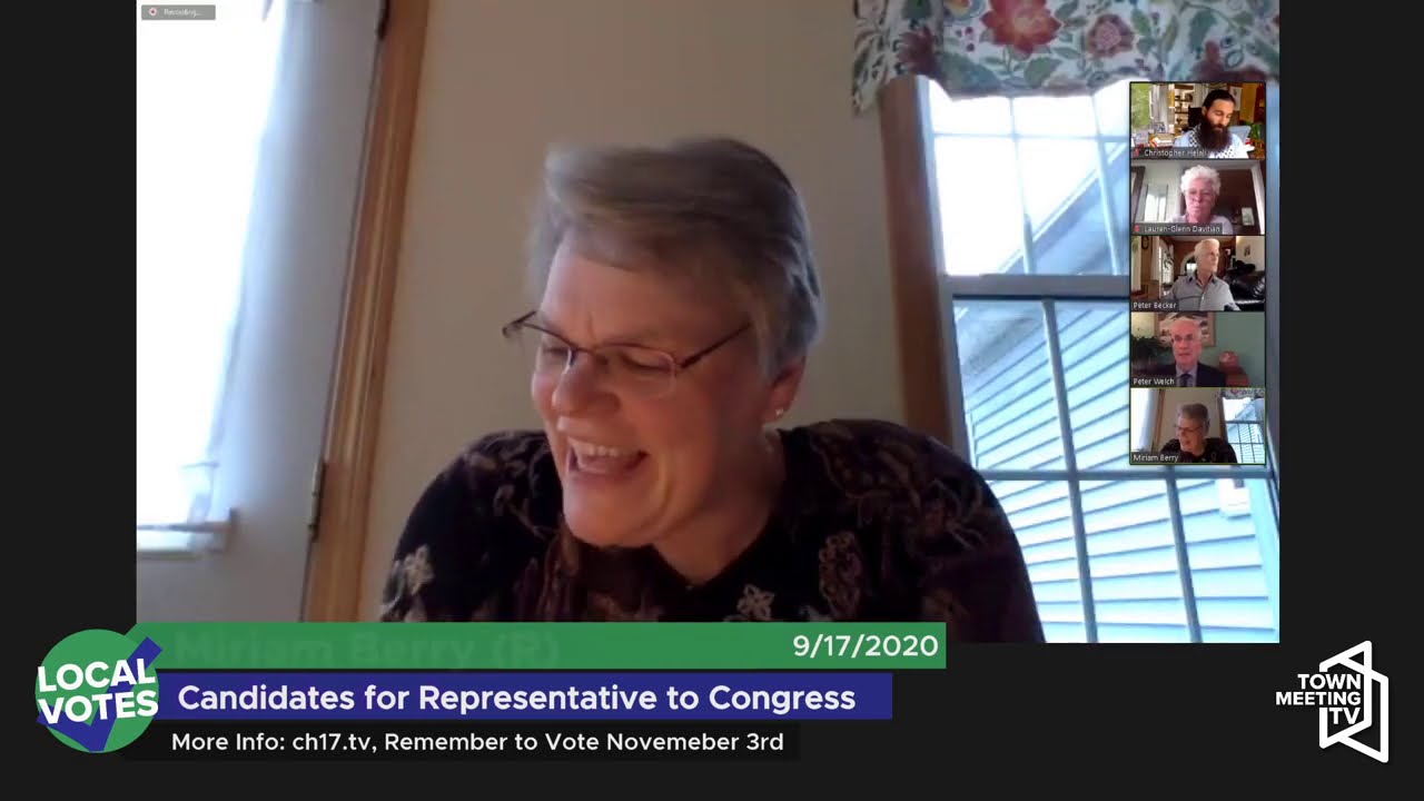 9/17/2020 - General Election Forum - Vermont Representative to Congress - YouTube