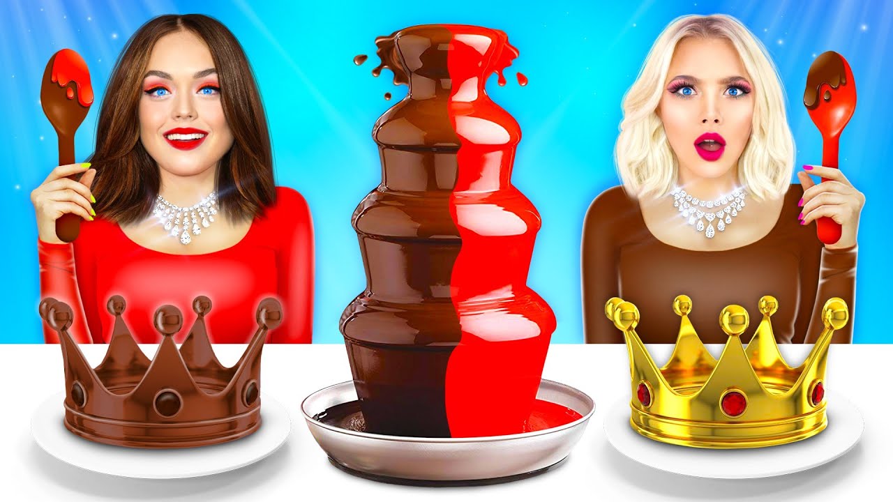 Chocolate Food VS Real Food CHALLENGE | Realistic Cakes Looks Like ...