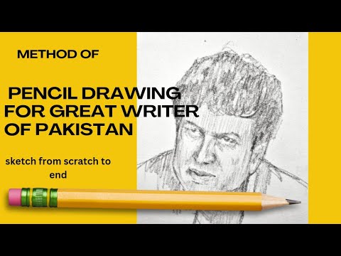 Pencil Sketch of Great Writer of Pakistan,Khalil Ur Rehman Qamar,method ...