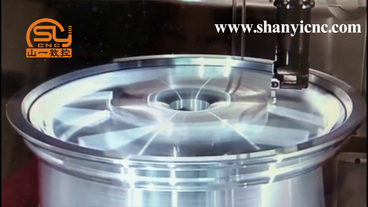 motor wheel hub 5 axis machine center - YouTube