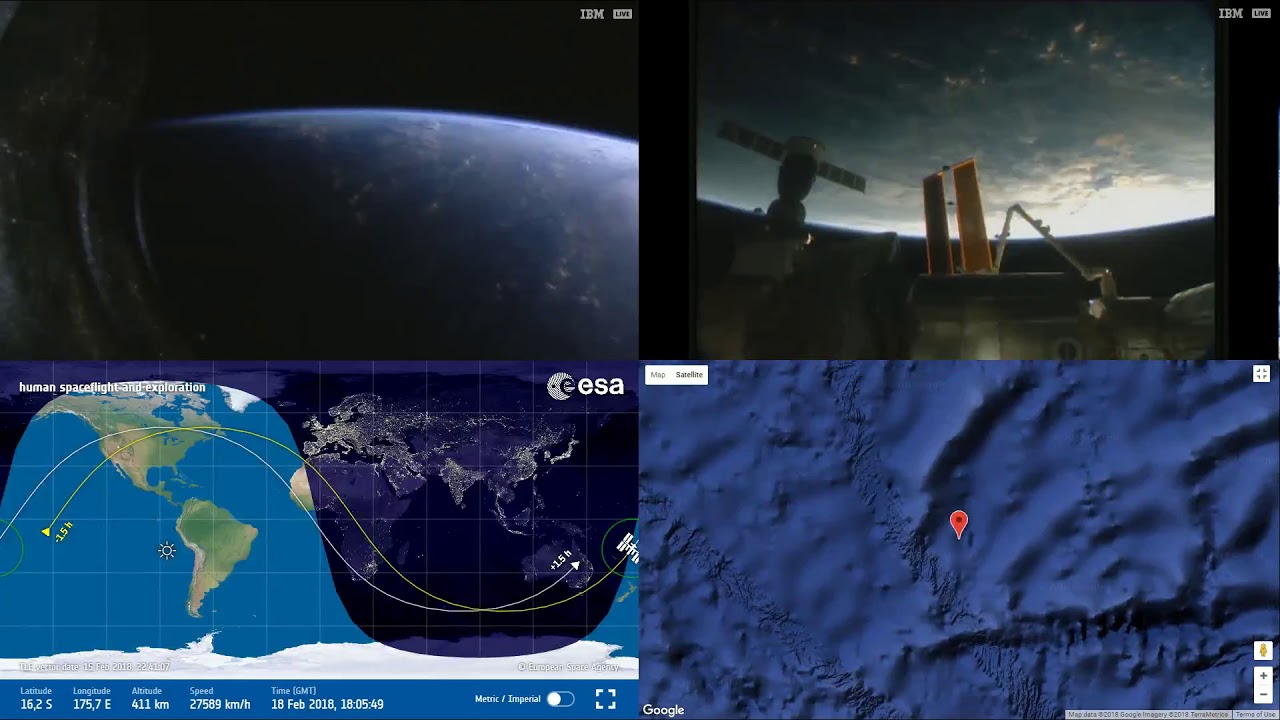 Sunrise Over Pacific - ISS Space Station Earth View LIVE NASA/ESA ...