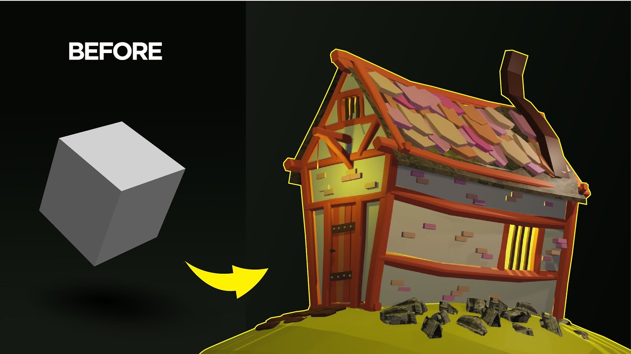 Cartoon House in Blender 3.0 - YouTube