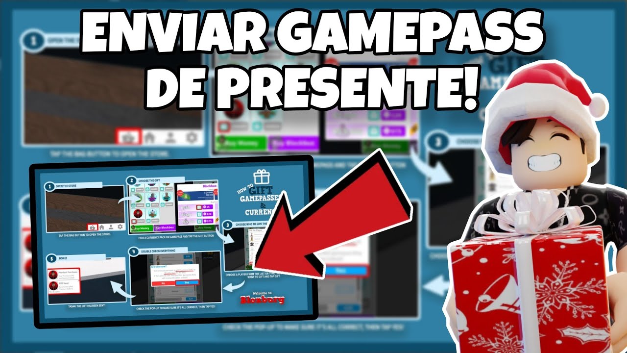 COMO ENVIAR GAMEPASS, DINHEIRO, BLOCKBUX DE PRESENTE NO BLOXBURG ...