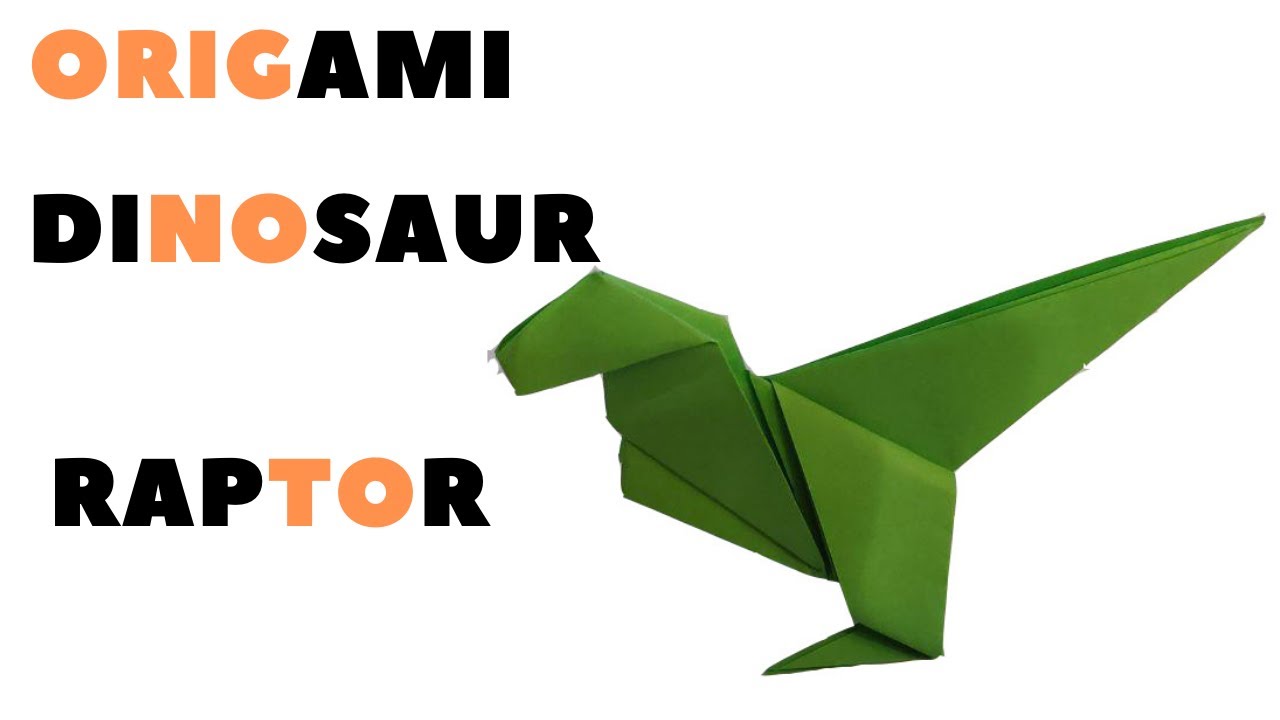 How to make an origami RAPTOR || PAPER DINOSAUR - YouTube