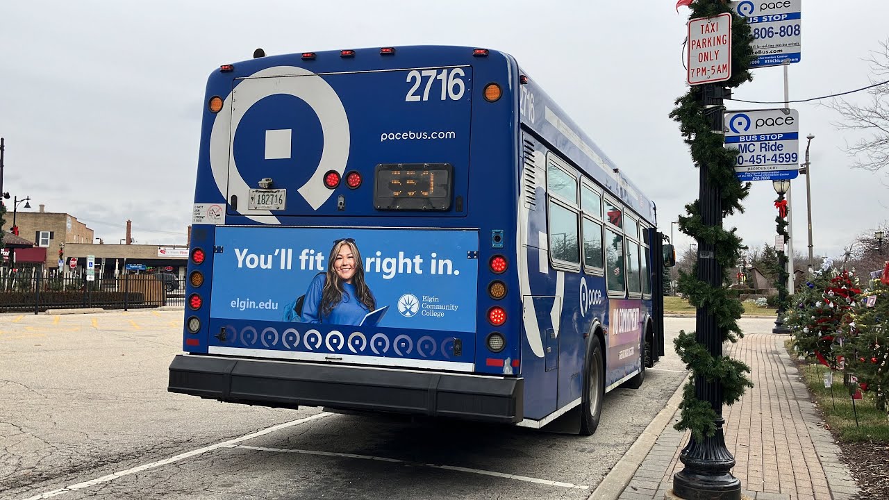 Pace Eldorado National E-Z Rider II Bus Ride Bus 2716 on Route 550 to ...