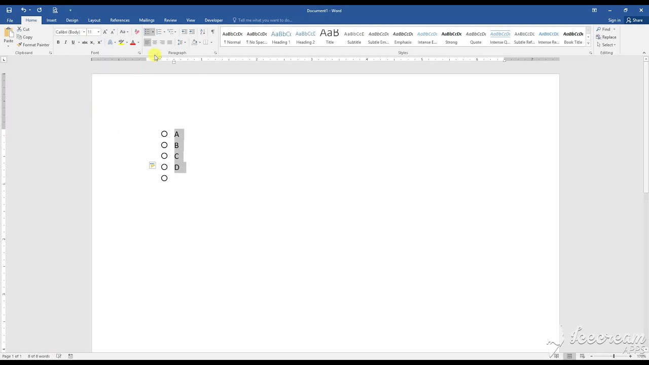 Create Check Box in MS_Word || Create a Bulleted list as Check box ...