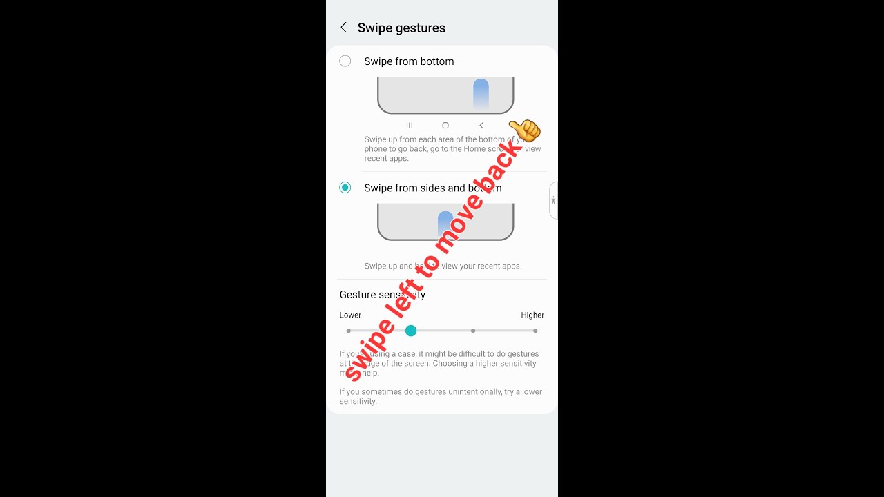 How to change your navigation type from button to swipe type - YouTube