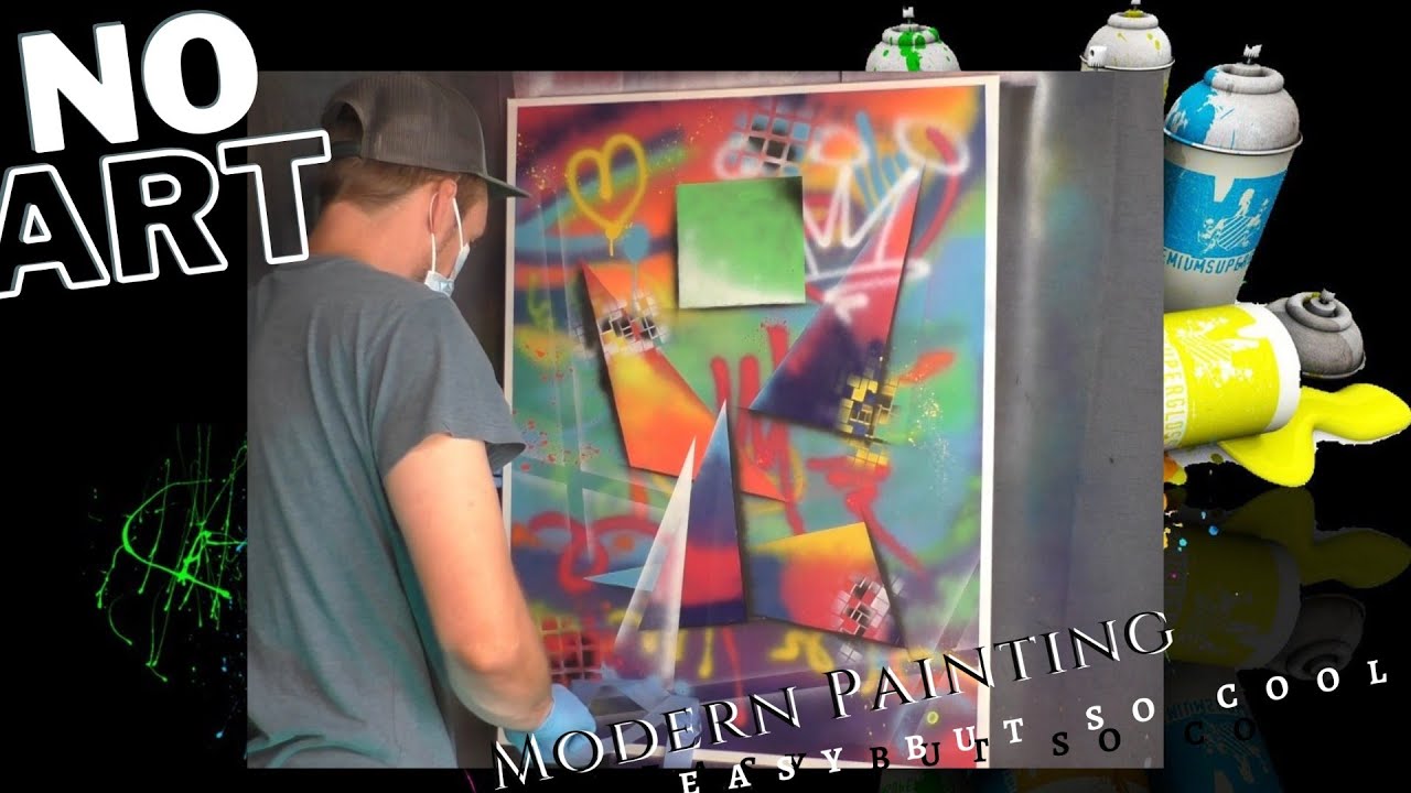 Abstract Painting/ Modern 3D Spray Paint/ 100% Freestyle / Musik (prod ...
