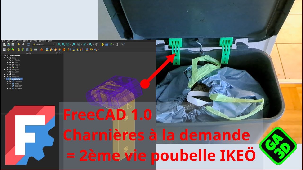 Modéliser une charnière 3D en 15 min avec FreeCAD (Rapide et sans prise ...