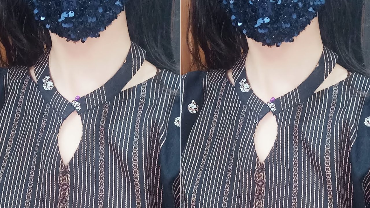 flat coller neck design cutting and stiching - YouTube