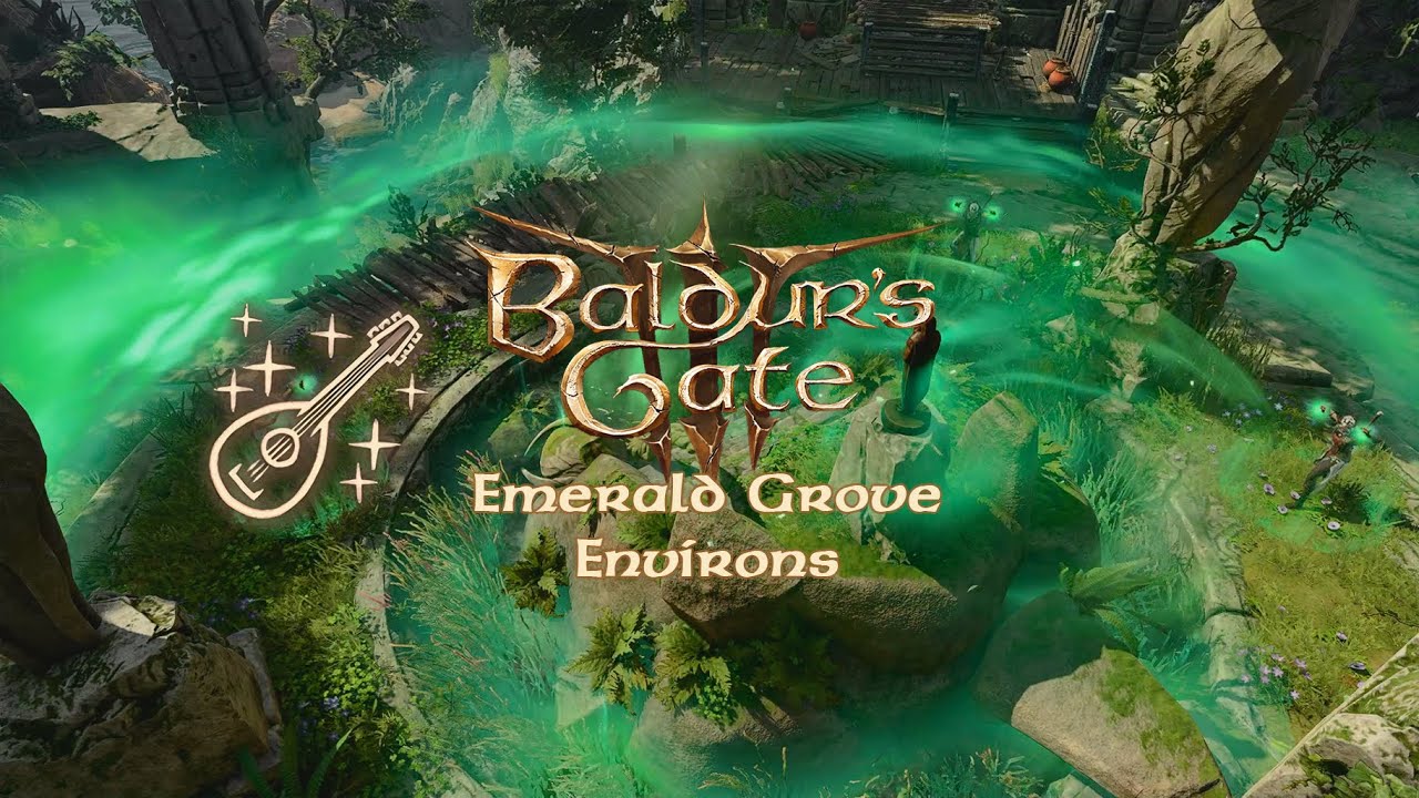 Emerald Grove Environs Music Mix + Ambient Video | Baldur's Gate 3 ...