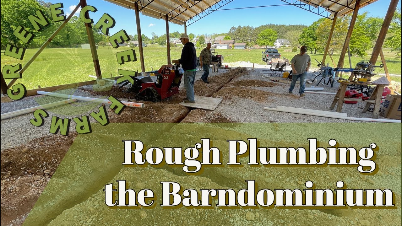 Pole Barn Plumbing Rough In - YouTube