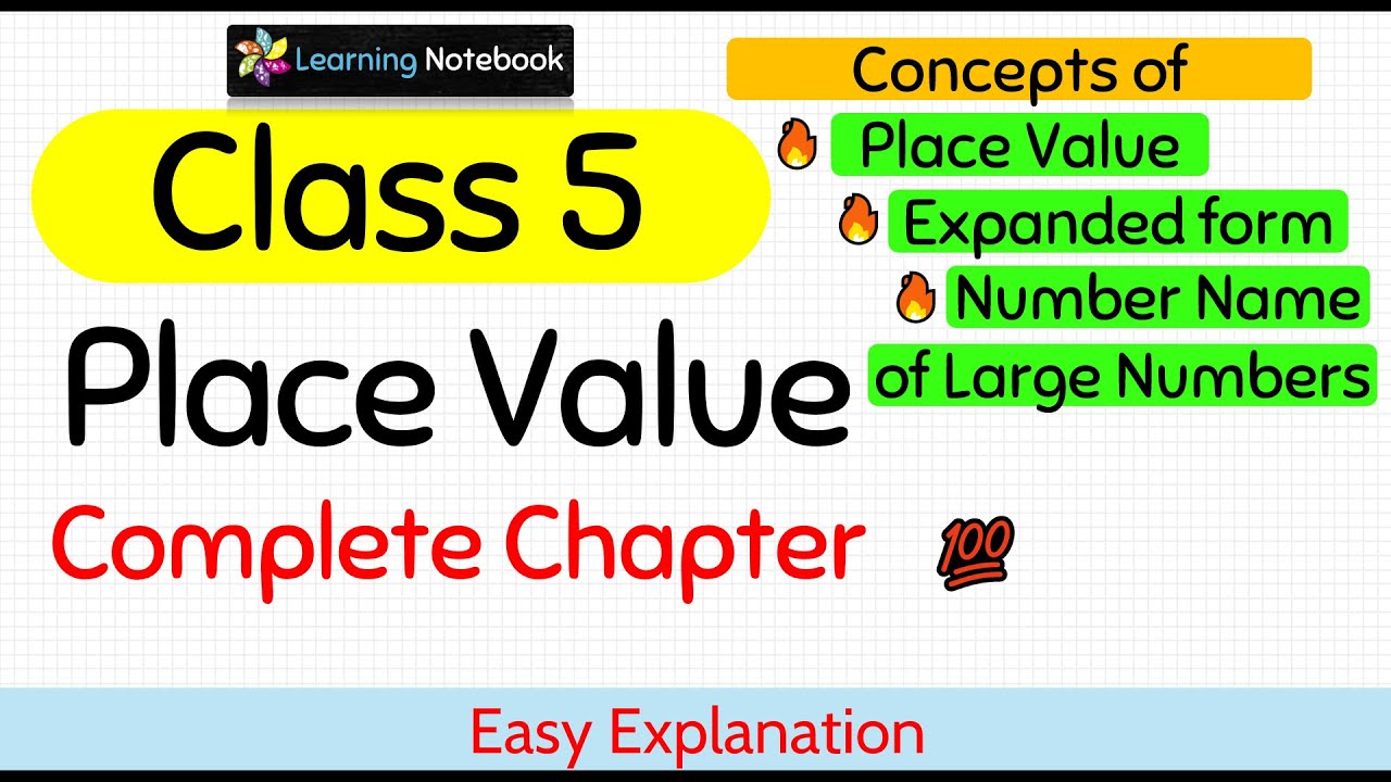 Class 5 Maths Chapter 1 Place Value Class 5 Maths Large Numbers YouTube Class 5 Maths Chapter 1 Place Value Class 5 Maths Large Numbers YouTube