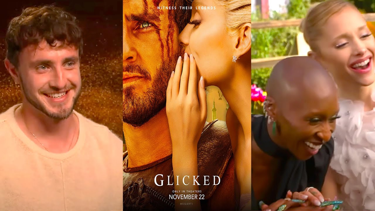 'Wicked' Ariana & Cynthia & 'Gladiator' Paul Mescal React To 'Glicked ...