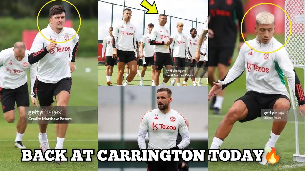 Inside Man United Training Today! Maguire, Shaw, Rashford, Casemiro and ...