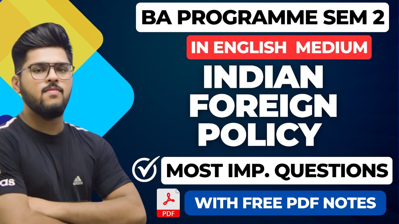 Indian Foreign policy Most Important questions one shot video I BA ...