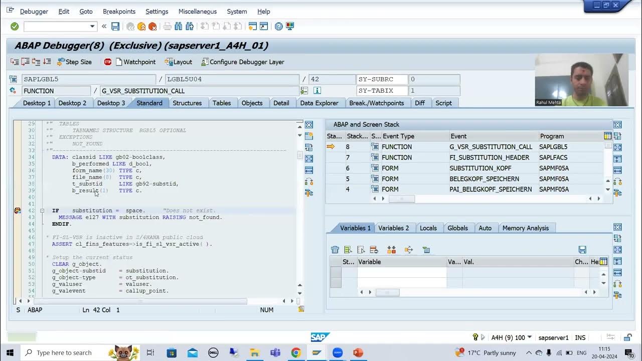 133 - Additional ABAP Concepts - Validations and Substitutions - Calling Priority - YouTube