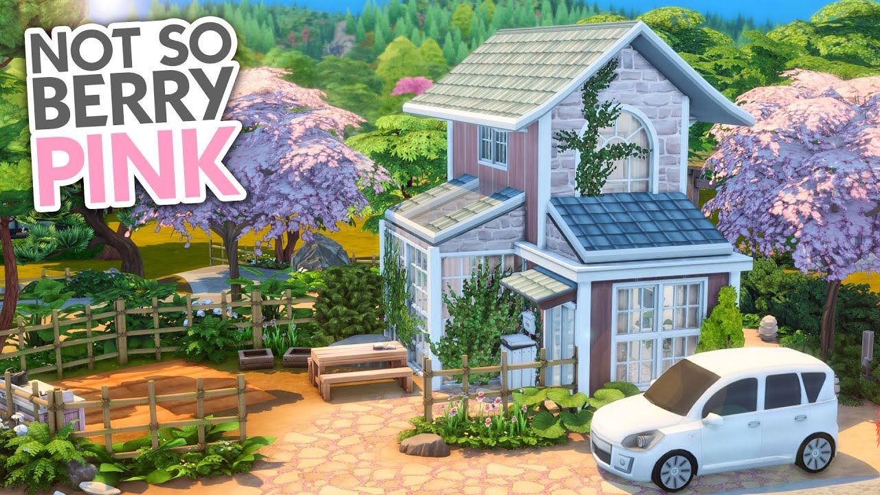 Not So Berry Tiny House: Pink // The Sims 4 Speed Build - YouTube