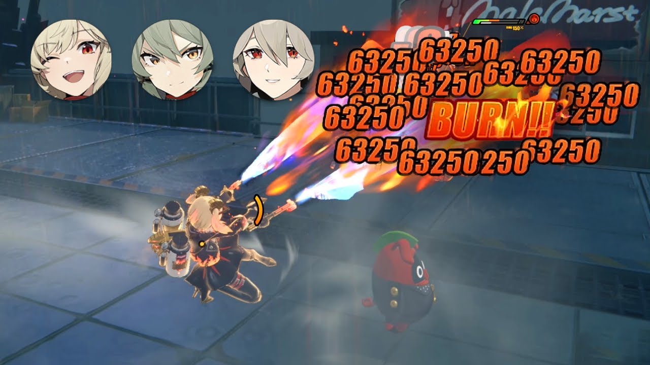 60K BURN TICKS?! Burnice/Rina/Caesar showcase | Zenless Zone Zero - YouTube