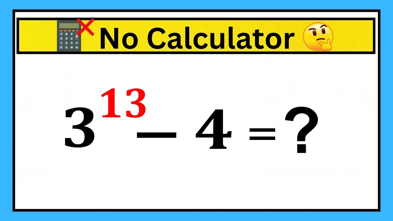 Nice Exponent Math Simplification Problem - YouTube
