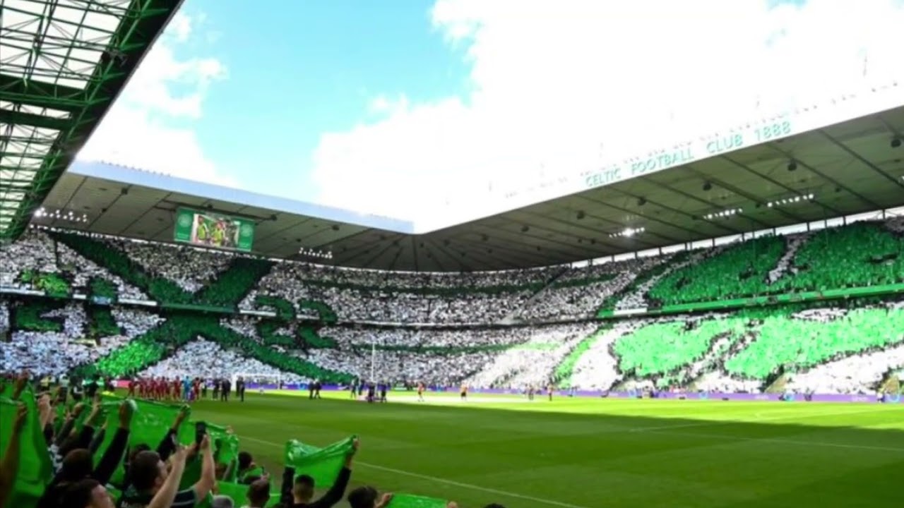 Celtic V Aberdeen Full Stadium TIFO - YouTube