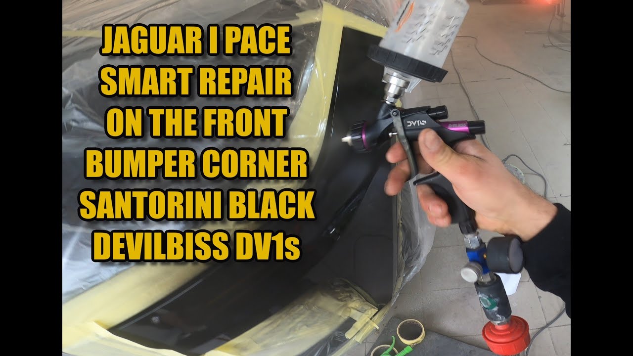 Jaguar bumper corner smart repair Santorini black - YouTube
