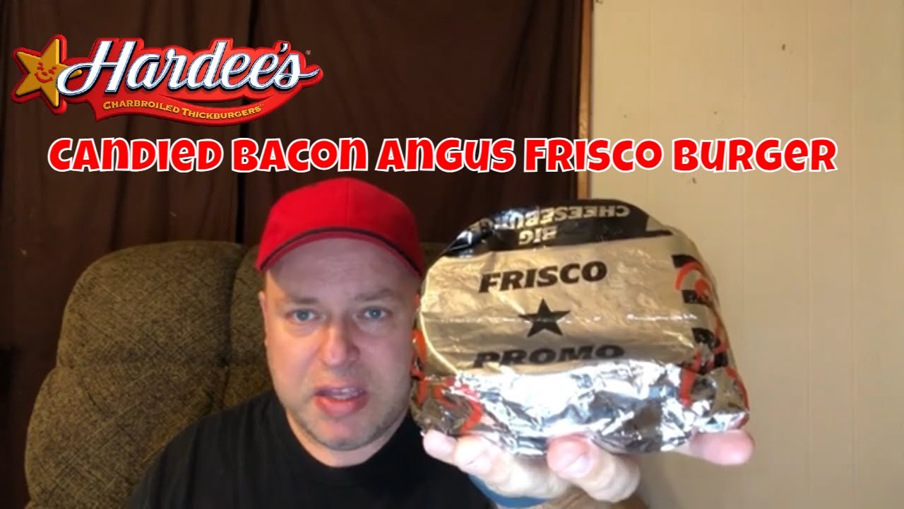 Hardee's Candied Bacon Angus Frisco Burger Review - YouTube