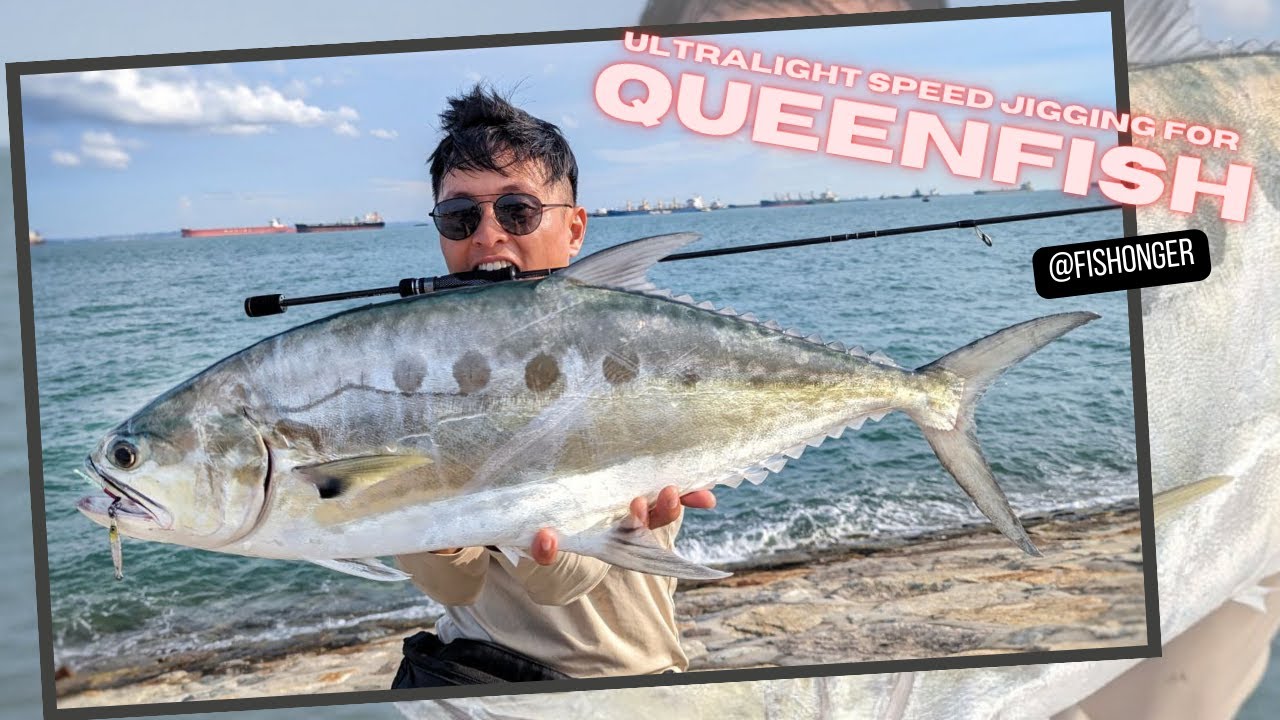 Ultralight Jigging for BIG Queenfish! *Raw & Uncut Fight Footage* - YouTube