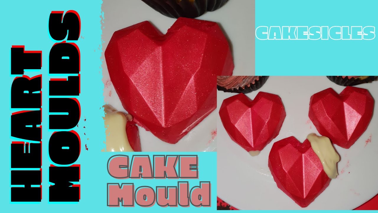 Baking heart cakesicles|| Geo cake mould||Toyadeez - YouTube