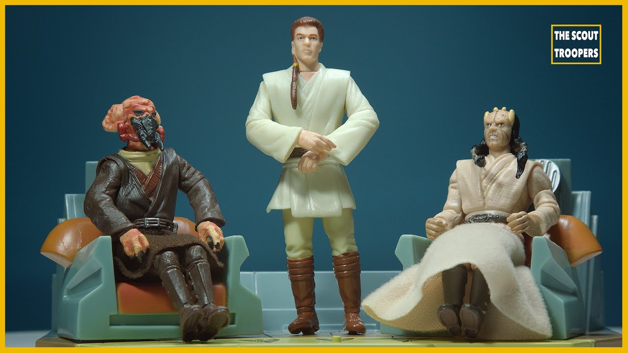 STAR WARS - HASBRO - JEDI HIGH COUNCIL - Scene 2 of 4 - PLO KOON, OBI ...