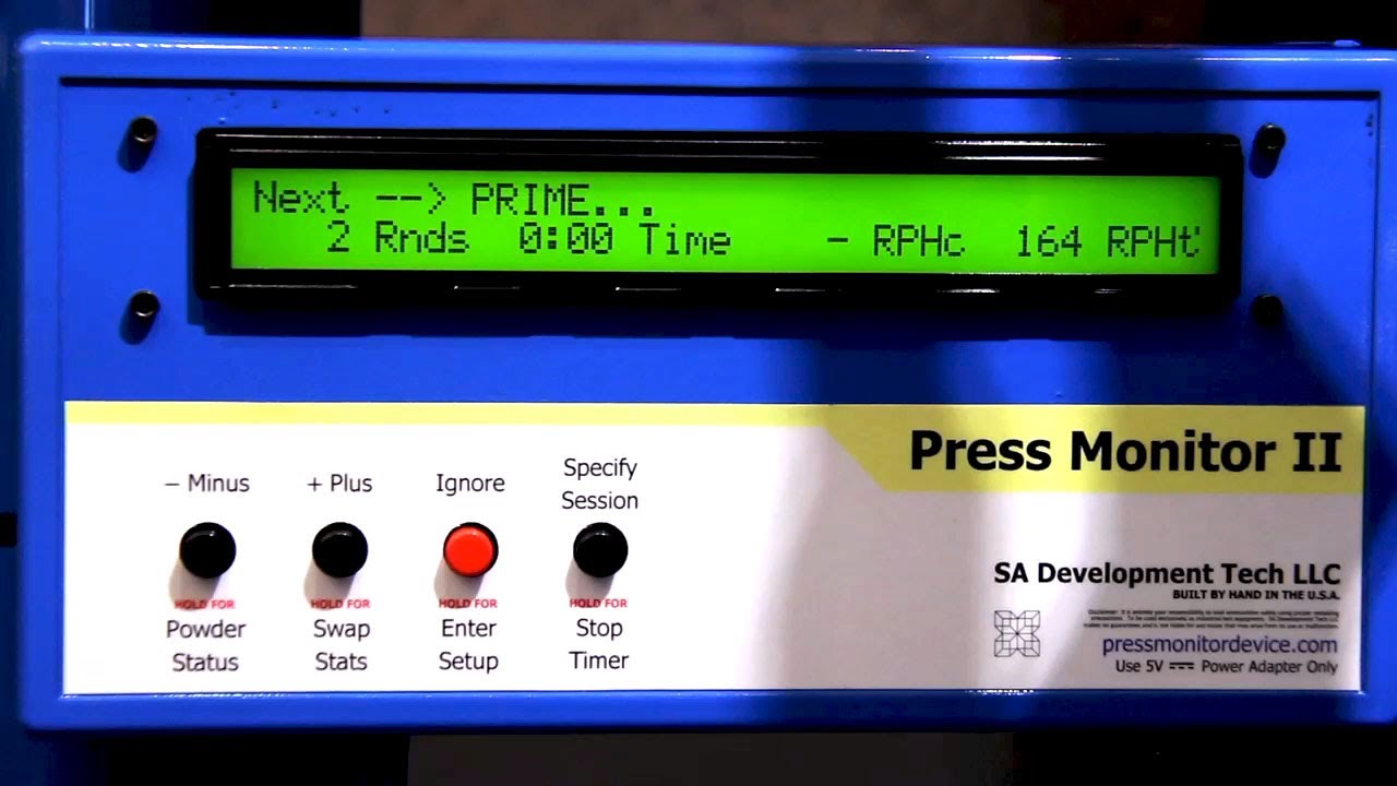 Press Monitor II on Dillon XL650 - YouTube