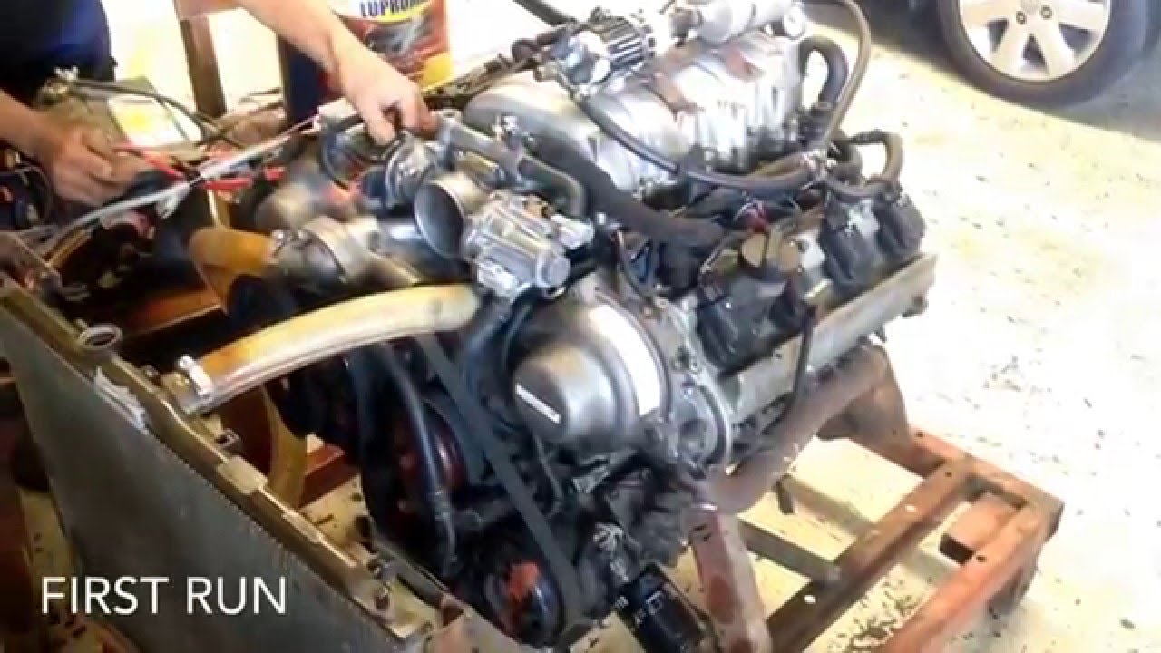 First Run Toyota 1UZ-VVTi with Haltech PS2000 - YouTube