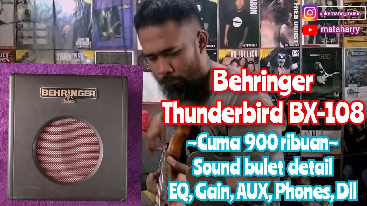 BEHRINGER THUNDERBIRD BX108. BASS AMPLIFIER FOR HOME - YouTube