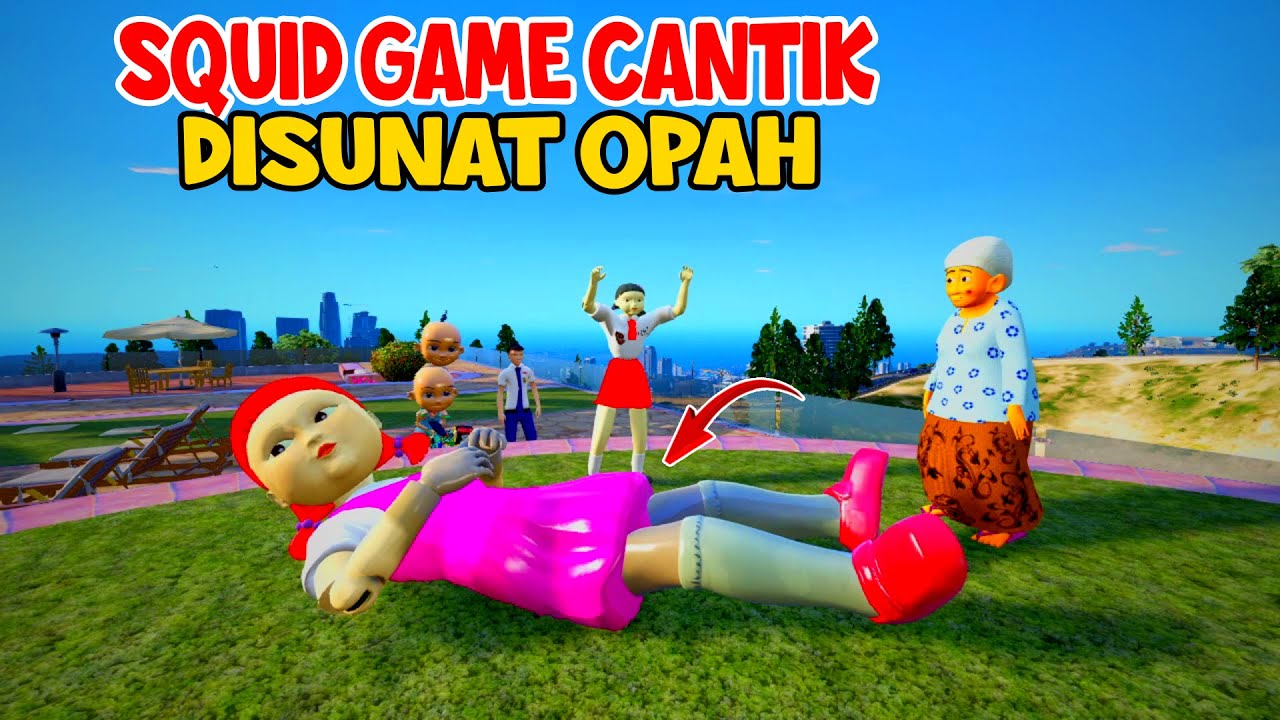 Boneka Squid Game Disunat Opah, Si BOy & Upin Ipin Senang - YouTube