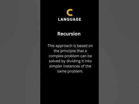 Recursion in C 👨🏻‍💻 | C programming language | #shorts #learning #youtubeshorts - YouTube