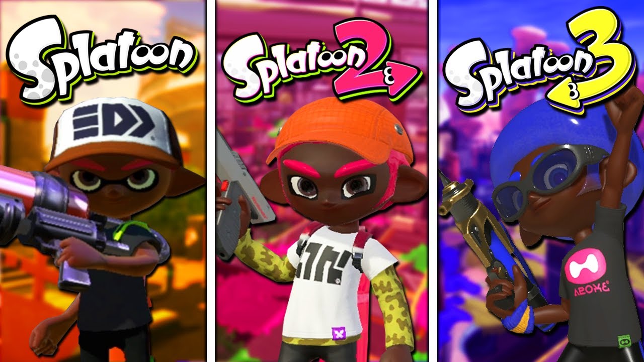 Splatoon 1 vs Splatoon 2 vs Splatoon 3 Players - YouTube