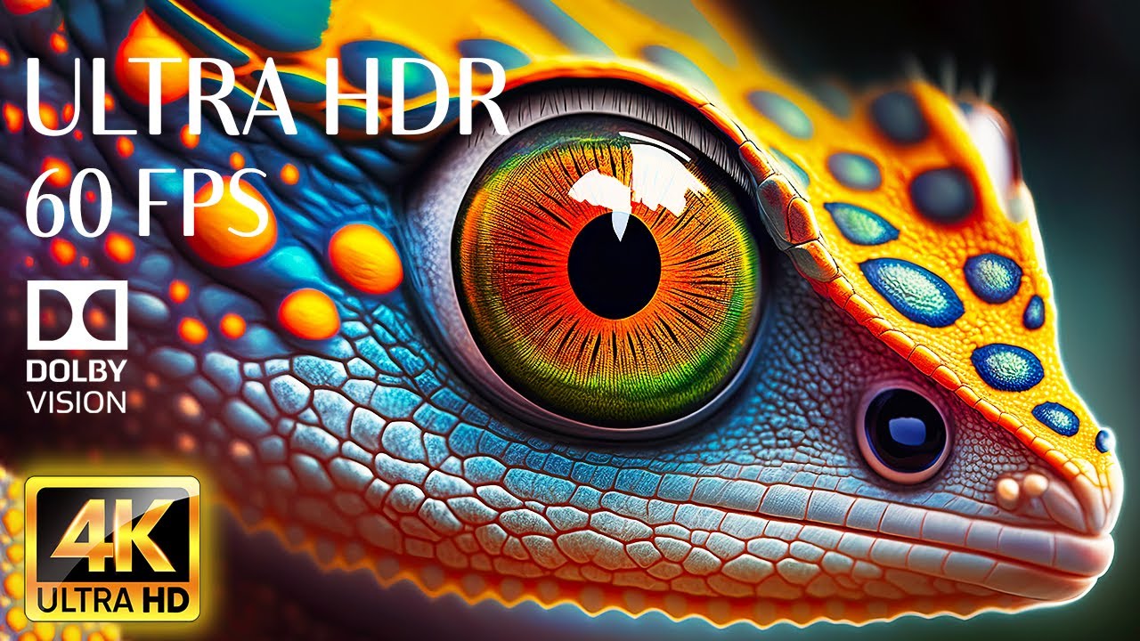 4K HDR 60fps Dolby Vision with Animal Sounds & Calming Music (Colorful ...