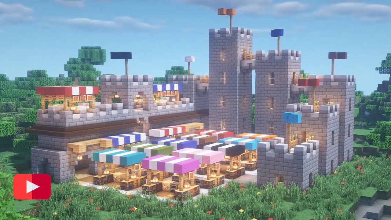 MyCraft : How to Build Castle For Pros , BuildBase#2 - YouTube