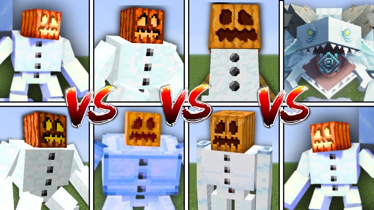 WHICH MUTANT SNOW GOLEM IS THE STRONGEST in MINECRAFT - YouTube