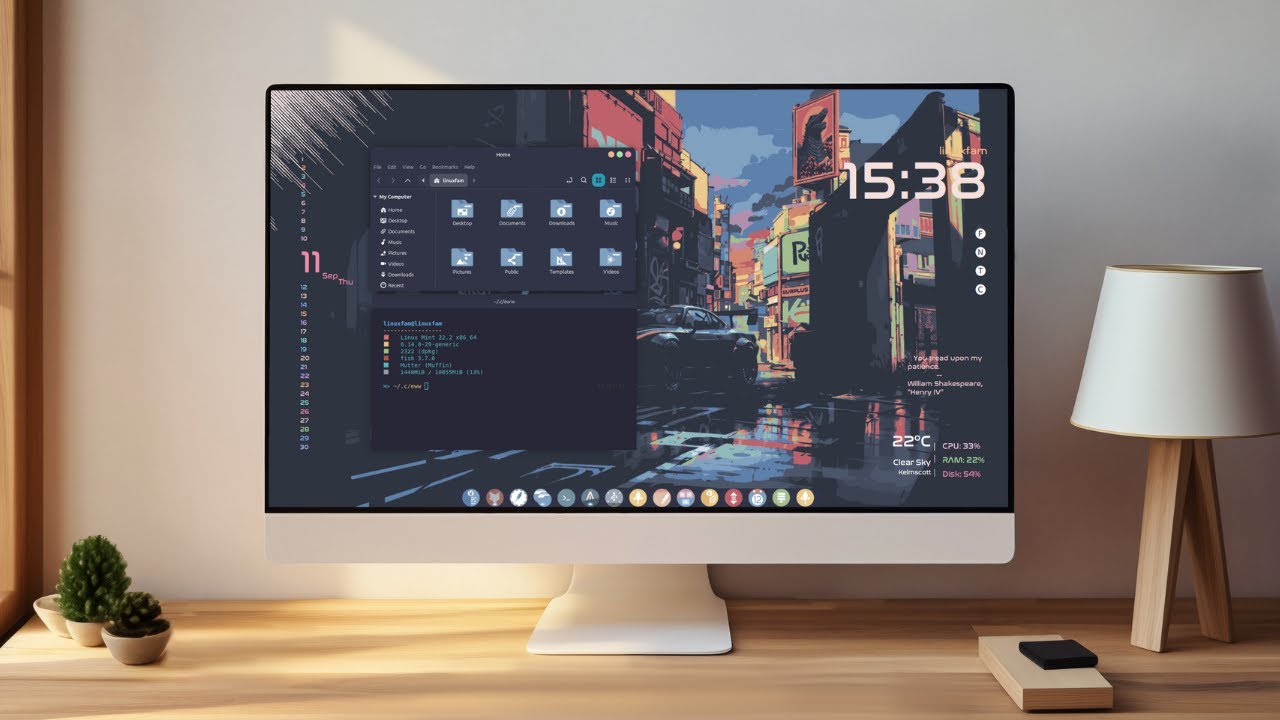 Make Linux Mint Cinnamon Desktop Look Cool - YouTube