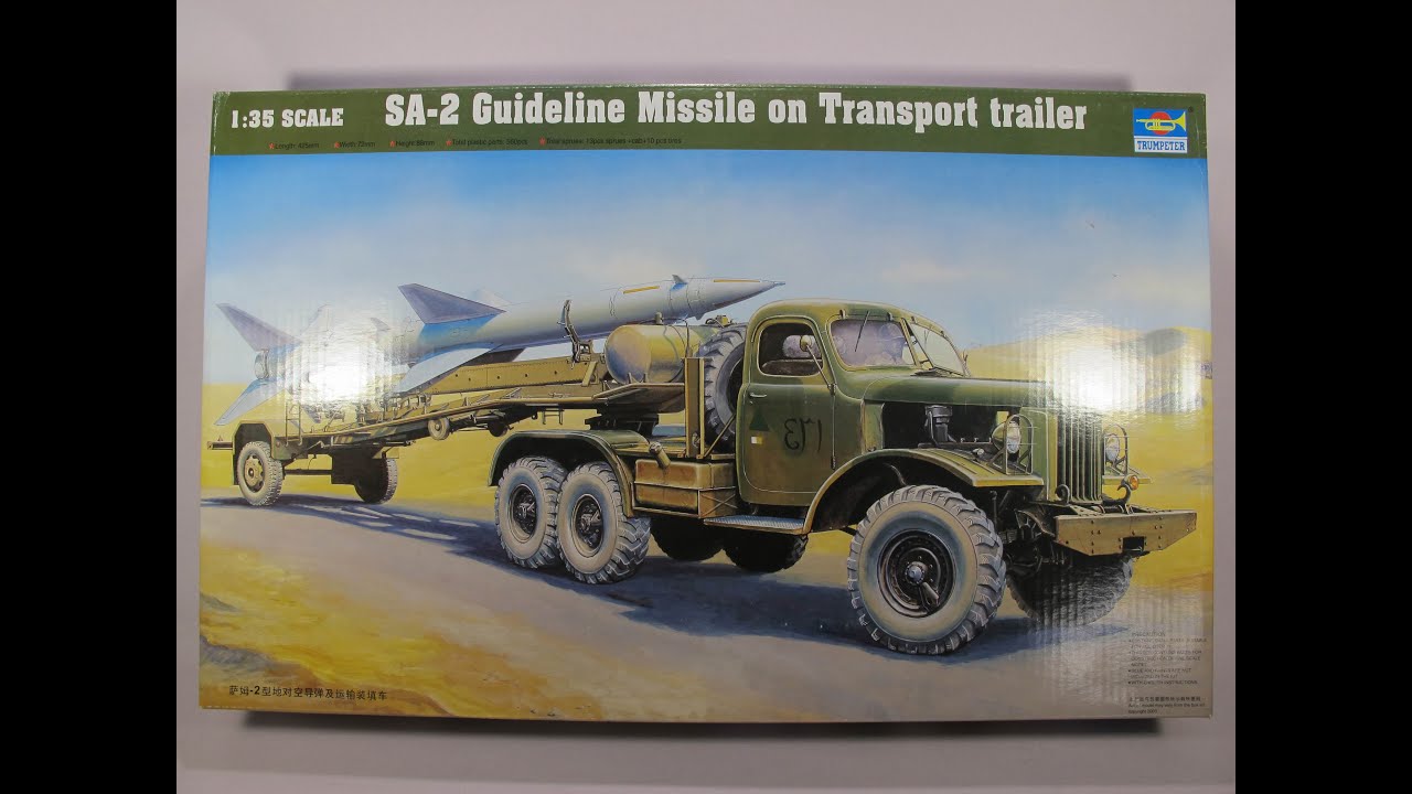 TRUMPETER (00204)1/35 SA-2 Guideline Missile on Transport trailer-kit ...