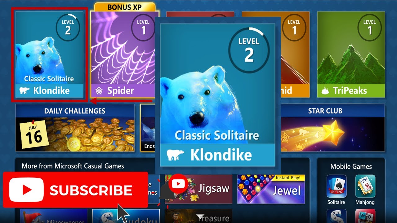 Klondike | Microsoft Classical Solitaire Collection | Level 1 | Gaming ...