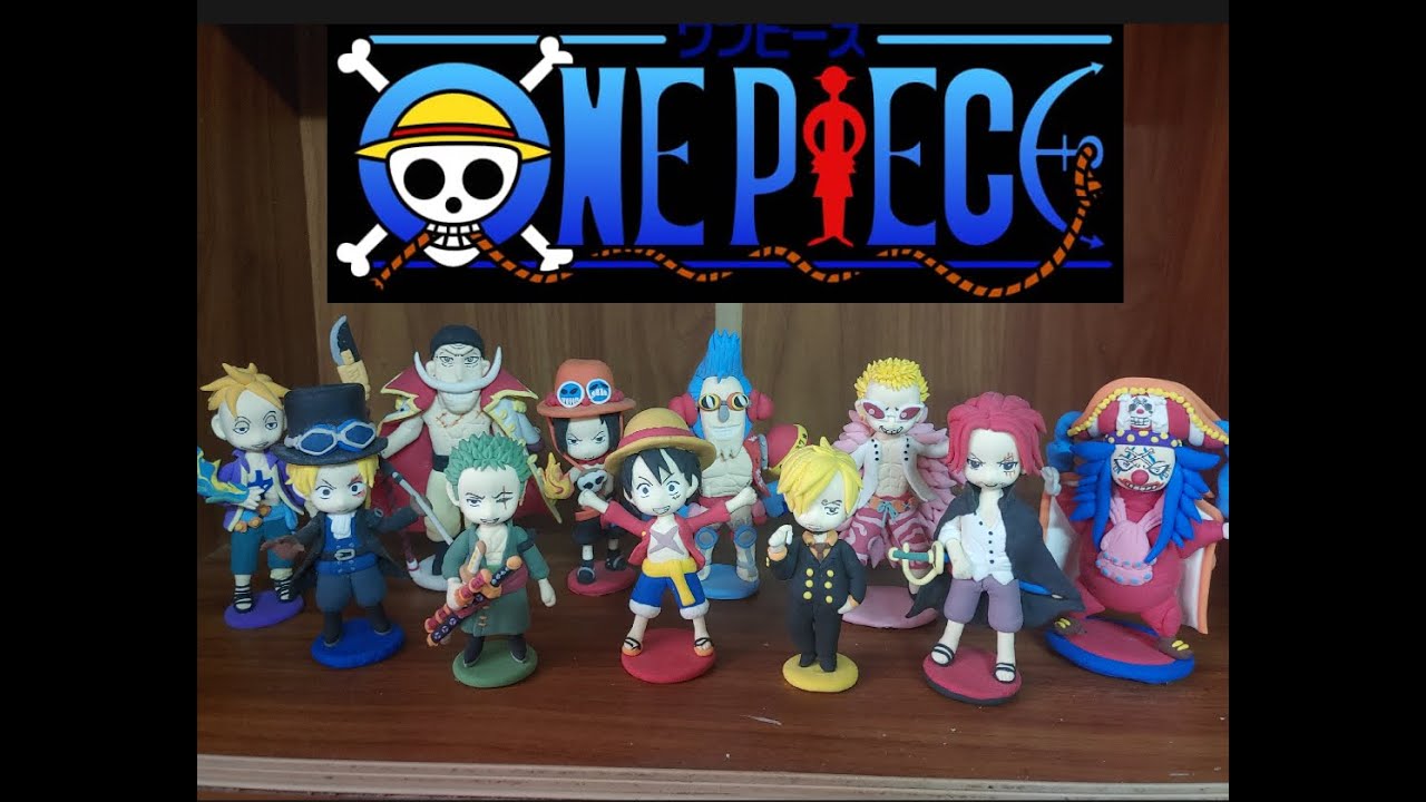 One Piece clay art clay figures display 360° - YouTube