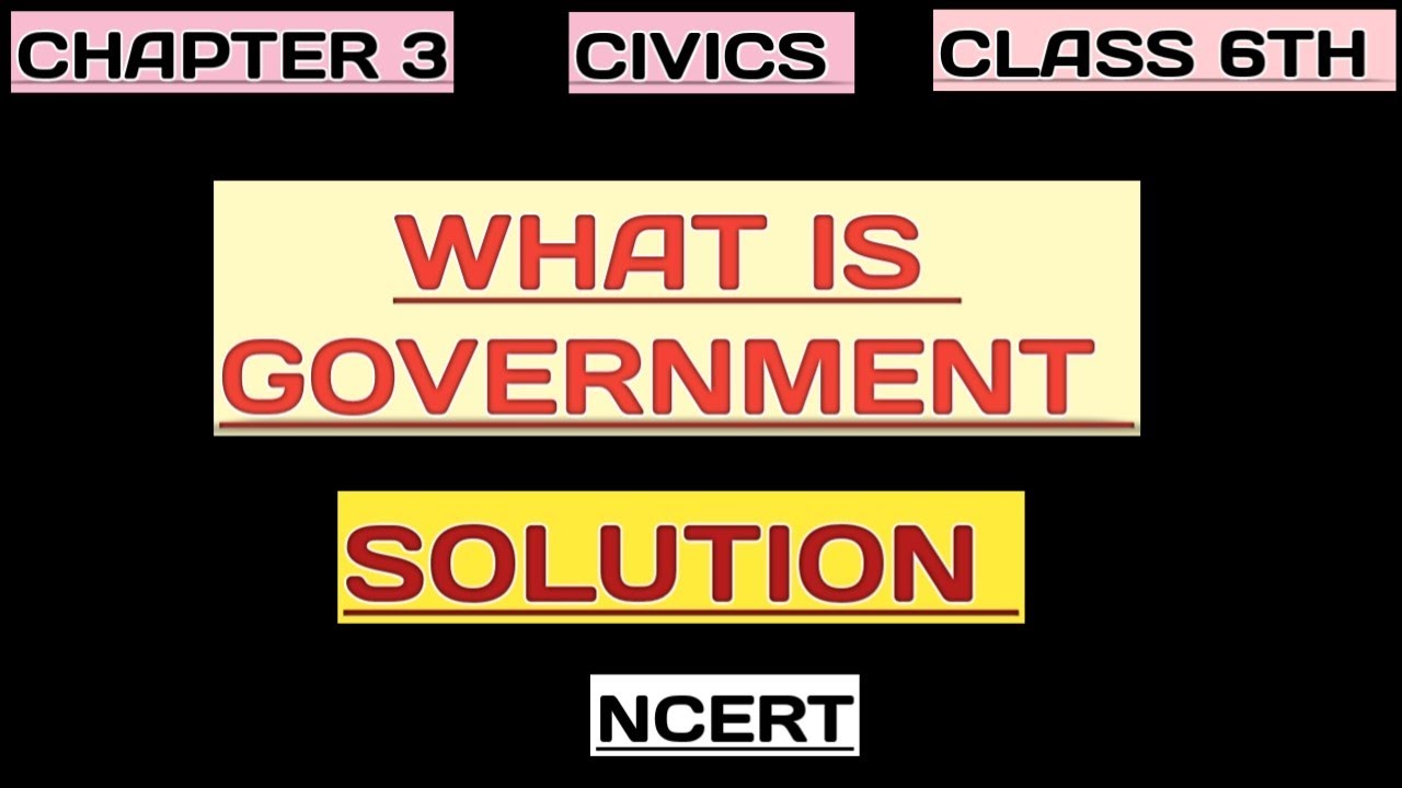 Solution of Chapter 3 Civics Class 6th || Questions/Answers of Chapter ...