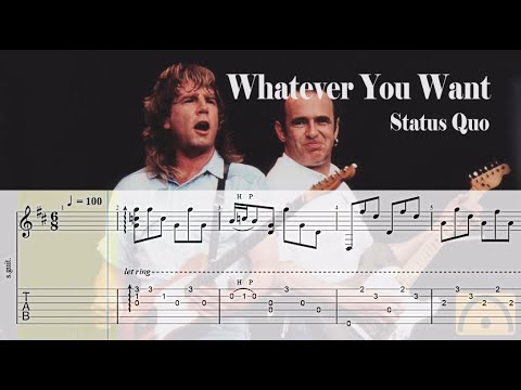 Whatever You Want - Status Quo | Guitar Tab - YouTube